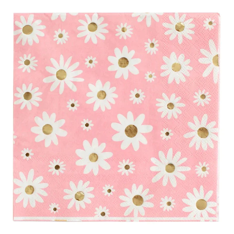 Serviettes marguerites – Paillettes et Jujube